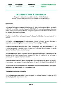 GDPR-Compliant-Data-Protection-Policy-for-Staff – Colsterworth Medical ...